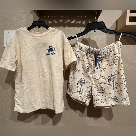 H&M | Matching Sets | Hm Boys Kids 2piece Terry Set Shorts And Shirt ...